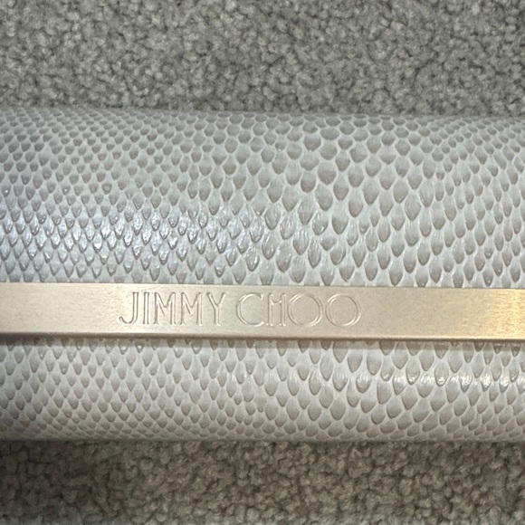 Jimmy Choo | Accessories | Jimmy Choo Textured Sunglass Case In Gray ...